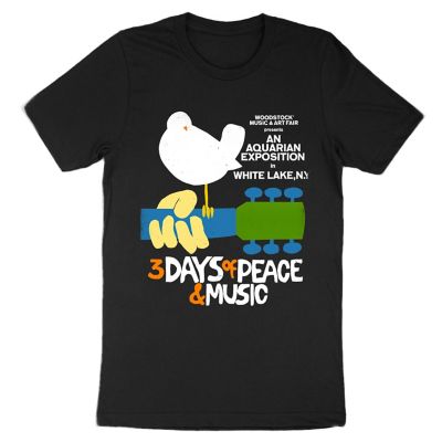 Woodstock Men's Music and Art Fair Graphic T-Shirt, M,Black at Tractor ...