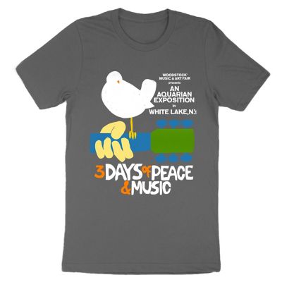 Woodstock Men's Music and Art Fair Graphic T-Shirt, S,Charcoal at ...