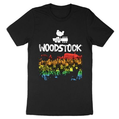 Woodstock Men's Rainbow Crowd T-Shirt, XL,Black at Tractor Supply Co