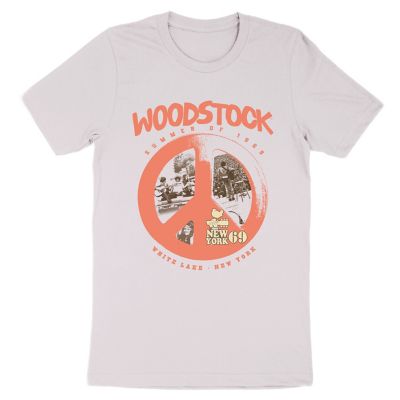 Woodstock Men's Peace T-Shirt, L,Ice Grey at Tractor Supply Co