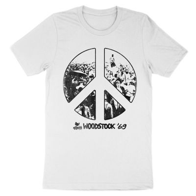 Woodstock Men's Peace Sign T-Shirt, L,White at Tractor Supply Co