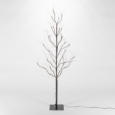 Everlasting Glow 5 ft. Silver PVC Wrapped Lighted Tree with 540 Micro ...