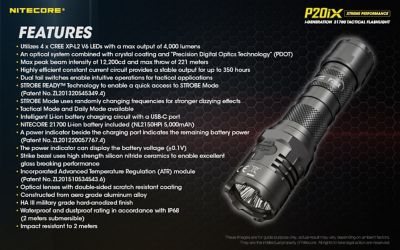 Nitecore 4,000-Lumen P20iX USB-C Rechargeable Flashlight at Tractor ...