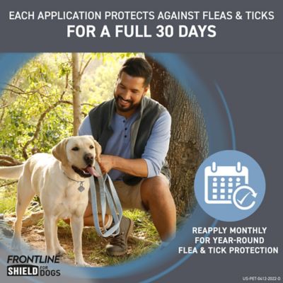 Frontline Shield Flea and Tick Prevention for Dogs 81-120 lb., 3 ct. at ...