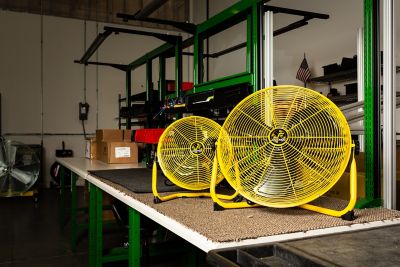 Jan Fan 12 in. Industrial Workstation Fan, Yellow at Tractor Supply Co.