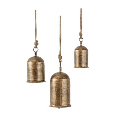Harper & Willow Metal Bohemian Decorative Hanging Bells, Gold, 3 pc. at ...