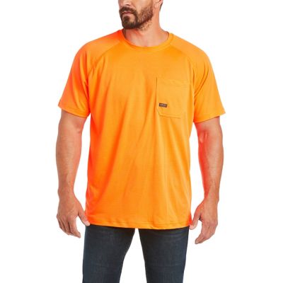 Ariat Men's Rebar Heat Fighter Short-Sleeve Work T-Shirt, 4XL,Neon ...