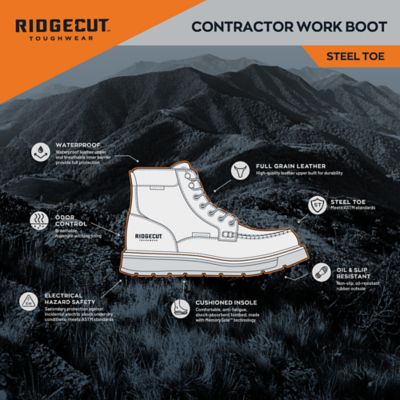 Ridgecut Men's Steel Toe Contractor Boots - 1981849 at Tractor Supply Co.