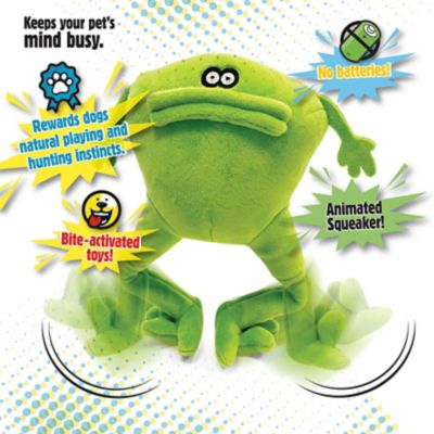 goDog Action Plush Animated Squeaker Plush Dog Toy