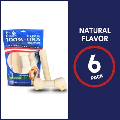Pet Factory Natural Flavor Made in USA Beefhide Large Dog Chew Treats ...