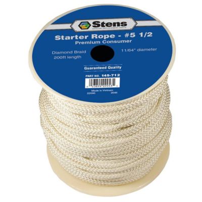 Stens 100 ft. Solid Braid Starter Rope, #4-1/2, High Tensile Strength ...