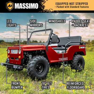 Massimo Mini 125 9 HP 4-Stroke Single Cylinder 125cc Engine Go Kart at ...