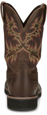 Justin Men's Soft Toe Driller Waterproof Square Work Boots, 11 in.