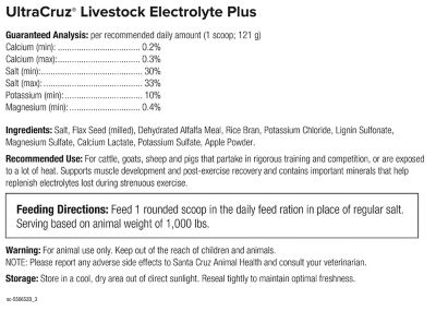 UltraCruz Livestock Electrolyte Plus Supplement for Cattle, Goats ...