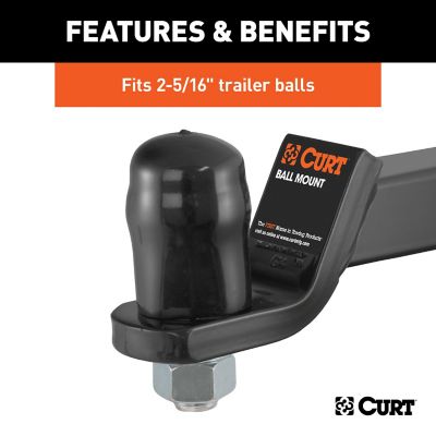 CURT Trailer Ball Cover (Fits 2-5/16 in. Balls, Black Rubber, Packaged ...