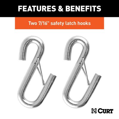 CURT 44-1/2 in. Safety Cables with 2 Snap Hooks (5,000 lb., Vinyl ...