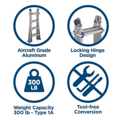 COSCO 18 ft. Reach Articulating Ladder, 20918T1AS at Tractor Supply Co.