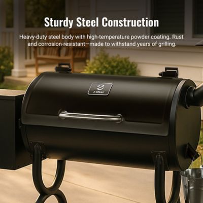 Z GRILLS 550 sq. in. Wood Pellet Grill and Smoker, Black
