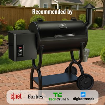Z GRILLS 550 sq. in. Wood Pellet Grill and Smoker, Black