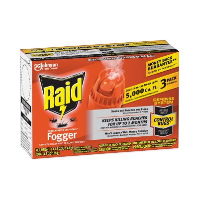 Raid Concentrated Deep Reach Fogger, 3/Pack, 12 Packs/Carton, SJN305690 ...