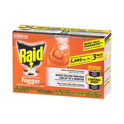 Raid Concentrated Deep Reach Fogger, 3/Pack, 12 Packs/Carton, SJN305690 ...