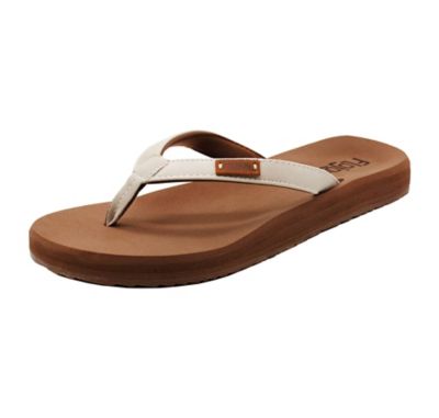 Flojos Billie Flip-Flops, 9,Off White/Brown at Tractor Supply Co