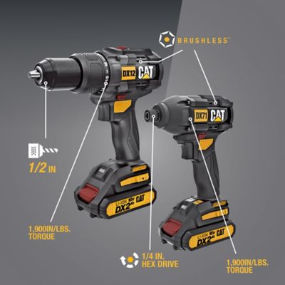 CAT Cordless 18V Hammer Drill & Impact Driver Tool Kit, 2 pc. at ...