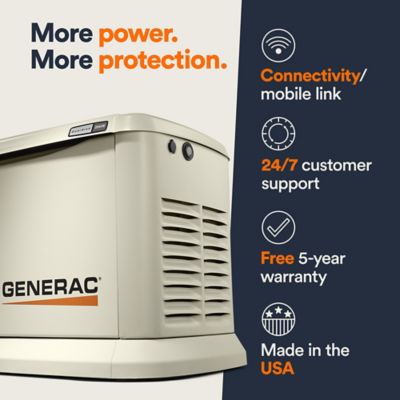Generac 22,500-Watt Dual-Fuel Guardian Whole Home Standby Generator ...
