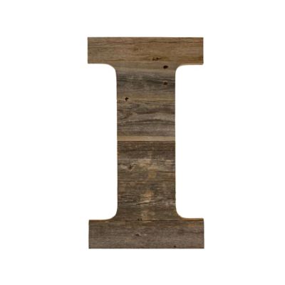 Barnwood USA Rustic Large Natural Decorative Monogram Wood Letter (I ...
