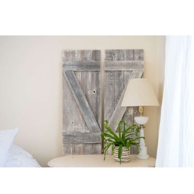 Barnwood USA Rustic Farmhouse 36 in. x 13 in. White Wash Reclaimed ...