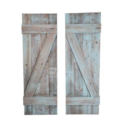 Barnwood USA Rustic Farmhouse 36" x 13" Robins Egg Blue Reclaimed ...