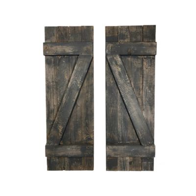 Barnwood USA Rustic Farmhouse 36 in. x 13 in. Smoky Black Reclaimed ...