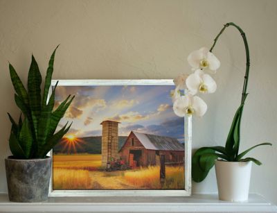 Barnwood USA Rustic Farmhouse Canvas Series 16 in. x 20 in. White Wash ...