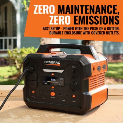 Generac 3,200/1,600-Watt GB1000 Battery-Powered Portable Power Station ...