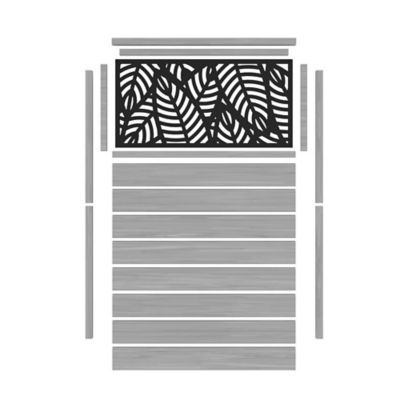 Barrette Outdoor Living 4 ft. x 6 ft. Vinyl Fence with Sanibel ...