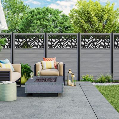 Barrette Outdoor Living 4 ft. x 6 ft. Vinyl Fence with Sanibel ...