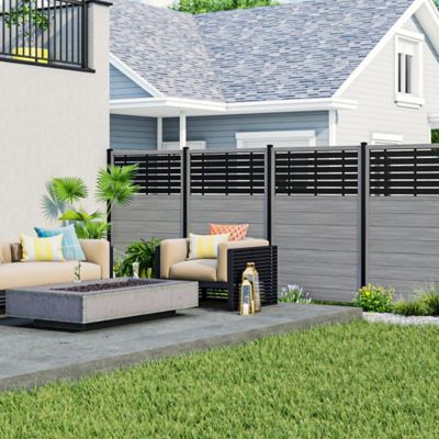 Barrette Outdoor Living 4 ft. x 6 ft. Vinyl Fence with Boardwalk ...