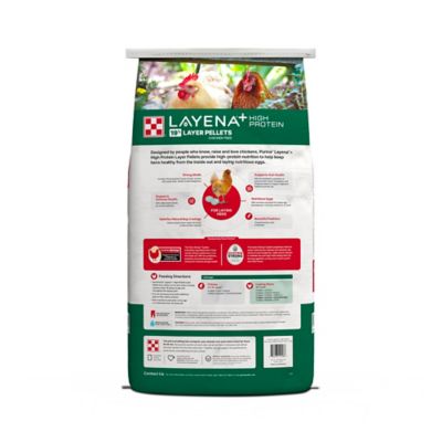 Purina Layena Plus High Protein Layer Pelleted Chicken Feed at Tractor ...
