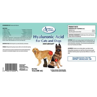 Omega Alpha Hyaluronic Acid for Cats and Dogs, 450202 at Tractor Supply Co.