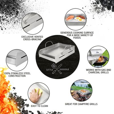Little Griddle Griddle-Q Professional Series Stainless Steel BBQ ...