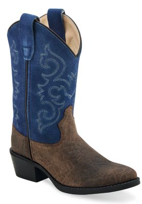 Old West Unisex Kids' Western Boots, 13.5,Suede Blue at Tractor Supply Co