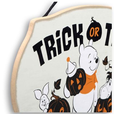 Open Road Brands Winnie the Pooh Trick or Treat Hanging Wood Wall Decor ...