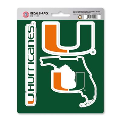 Fanmats Miami Hurricanes Decals, 3-Pack at Tractor Supply Co