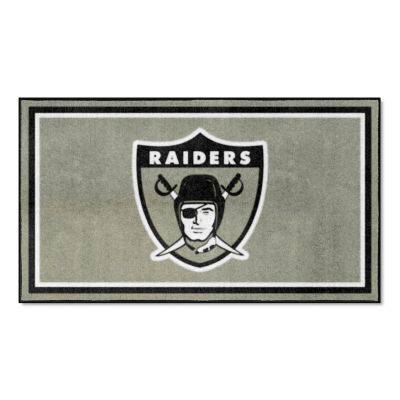 Fanmats Las Vegas Raiders Nylon Rug, 3 ft. x 5 ft., Silver at Tractor ...