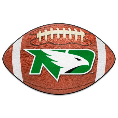 Fanmats North Dakota Fighting Hawks Football Shaped Nylon Mat, 32-1/2 ...
