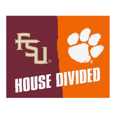 Fanmats Florida State Seminoles/Clemson Tigers House Divided Mat at ...
