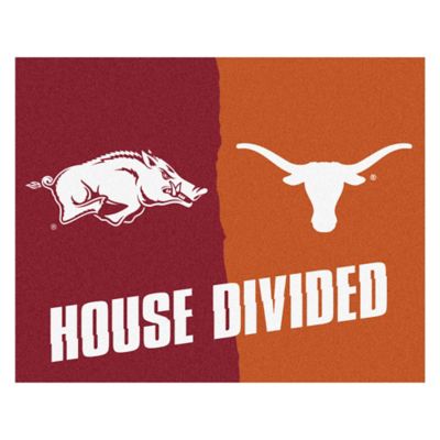 Fanmats Arkansas Razorbacks/Texas Longhorns House Divided Nylon Mat at ...