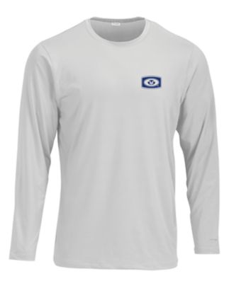 Flying Fisherman Logo Long-Sleeve Performance T-Shirt, M,Silver at ...
