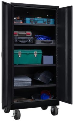 Stack-On Tall Storage Locker with 4 Shelves - Stack-On Welded Steel ...