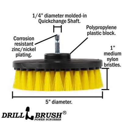 Drillbrush Bathroom Cleaning Flat Scrub Brush with qt.er in. Quick ...